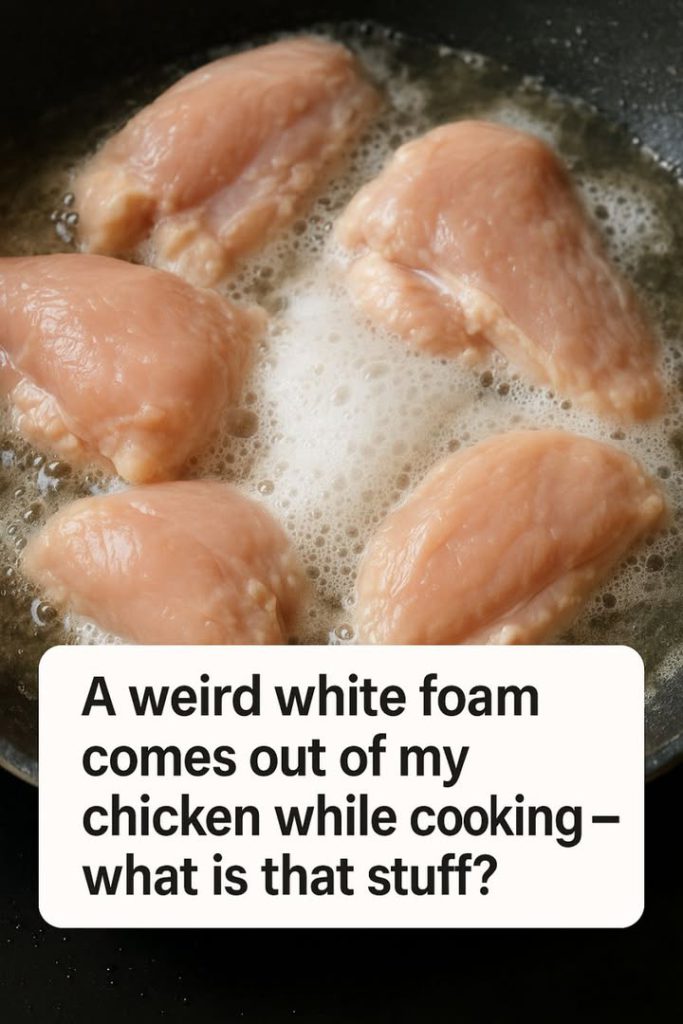 A weird white foam comes out of my chicken while cooking — what is that ...
